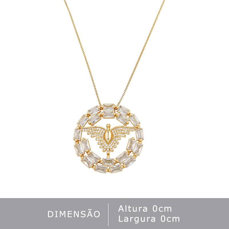 COLAR DIVINO GRANDE OURO FOLHEADO :: Baummer Semijoias